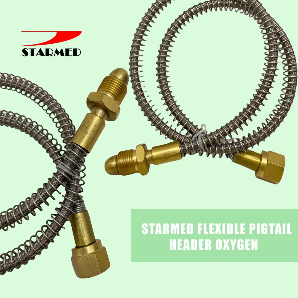 Starmed Flexible Pigtail Header – 5/8”F x G5/8” – Starmed